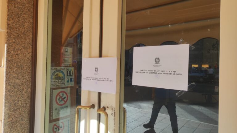 Chieti, cinque giorni di stop per il bar dove scoppiò la rissa ...